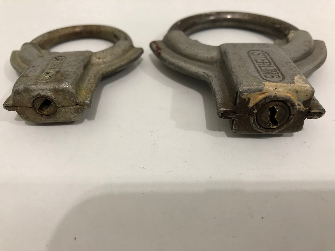 Antique 2 Padlocks Sterling Lock Co N 513 US Pat 12-30-24 | Etsy