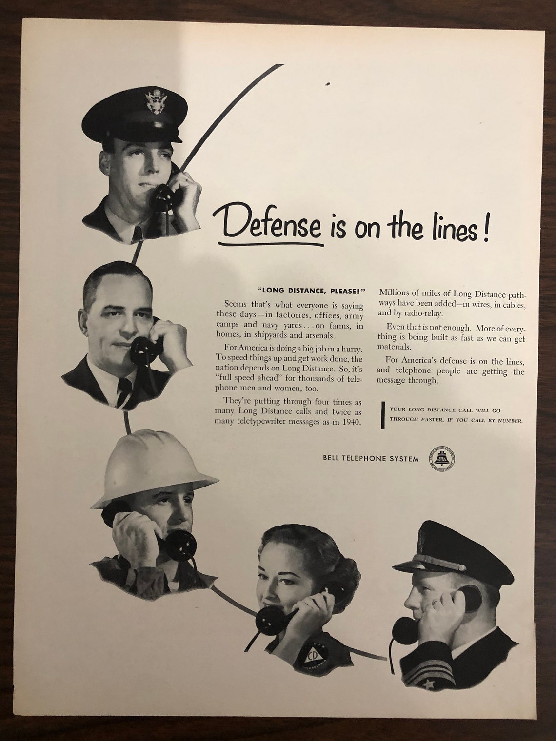 Bell Telephone System Phone 1950s Original Magazine Print Ad - Etsy UK