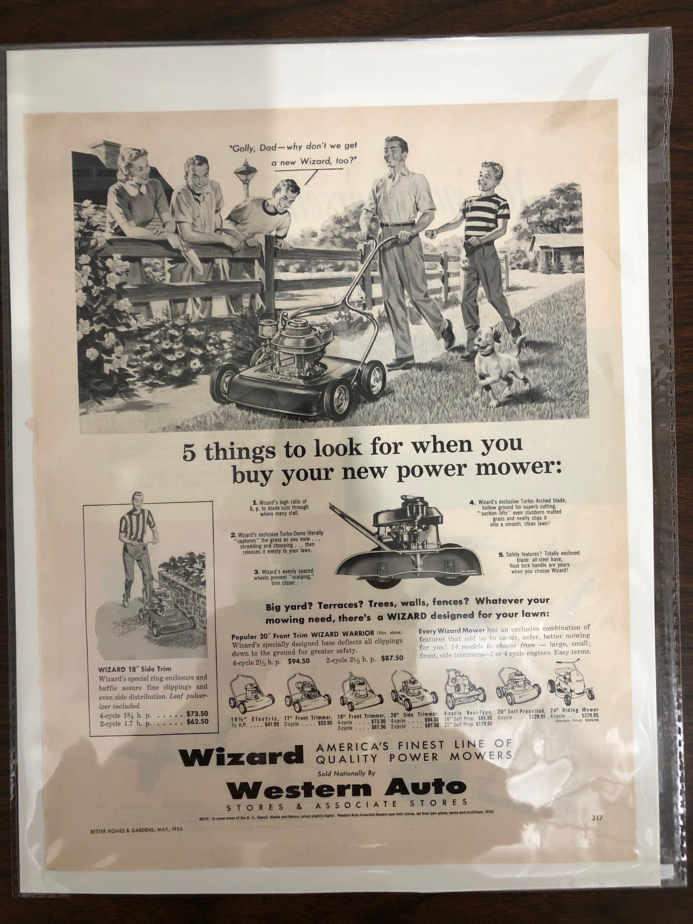 Duo-trim Wizard Power Mowers 1950s Original Magazine Print - Etsy