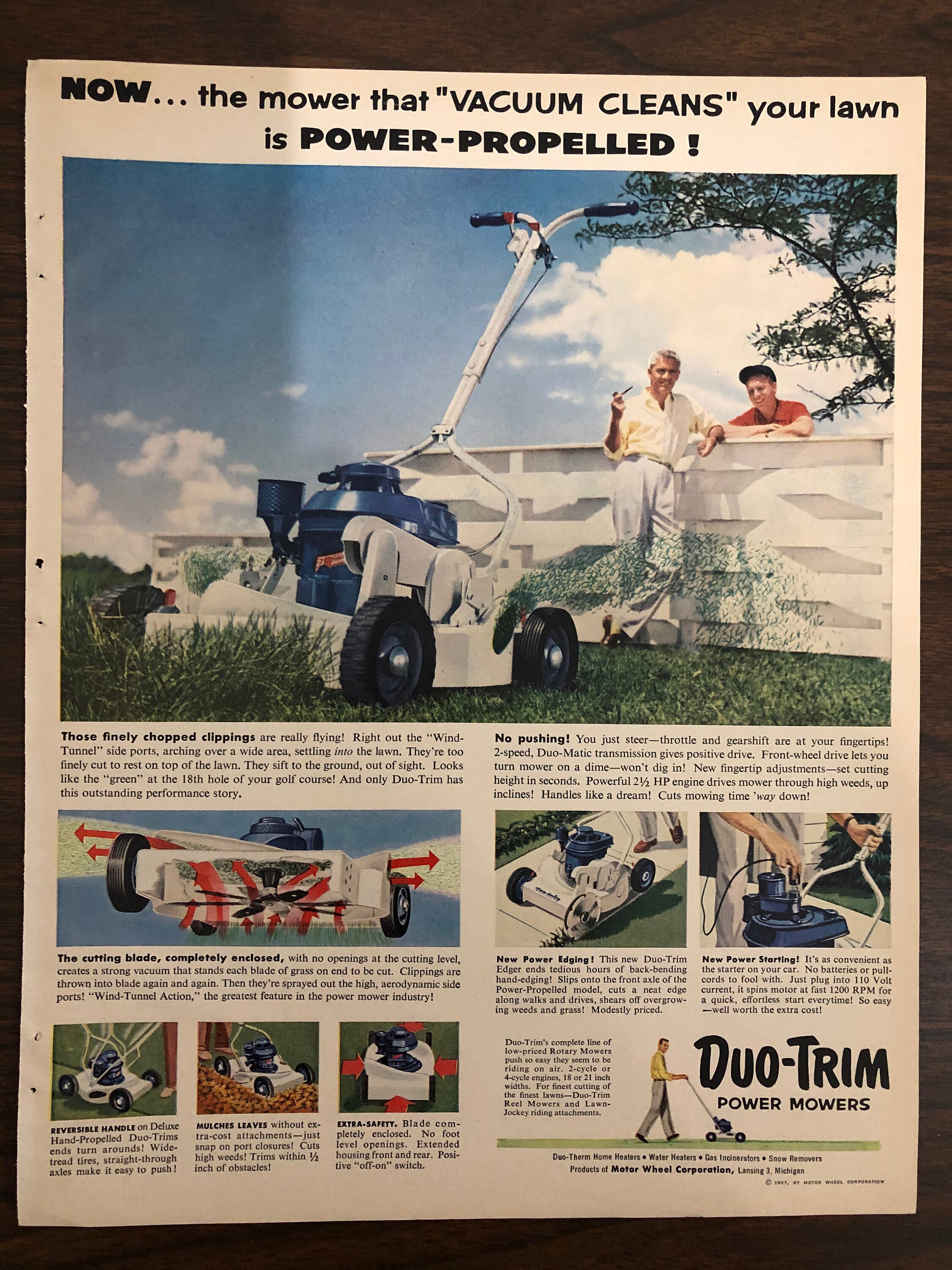 Duo-trim Wizard Power Mowers 1950s Original Magazine Print - Etsy