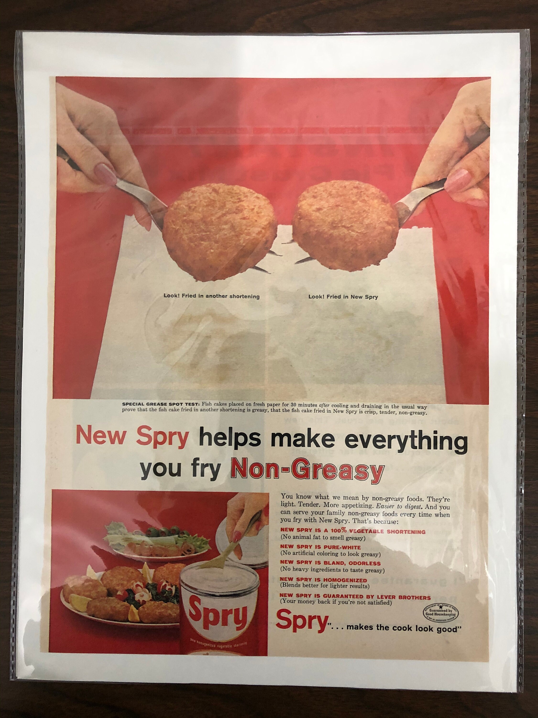 Spry Pure Vegetable Shortening 1950s Original Magazine Print - Etsy