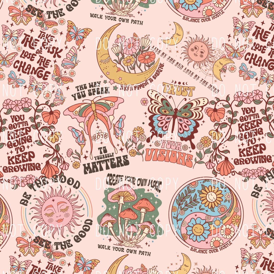 Boho Inspirational Seamless - Etsy