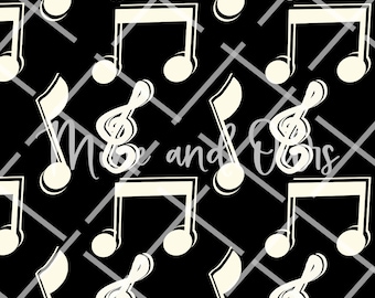 Music Notes Seamless Pattern / Musical Notes Repeating Pattern ...