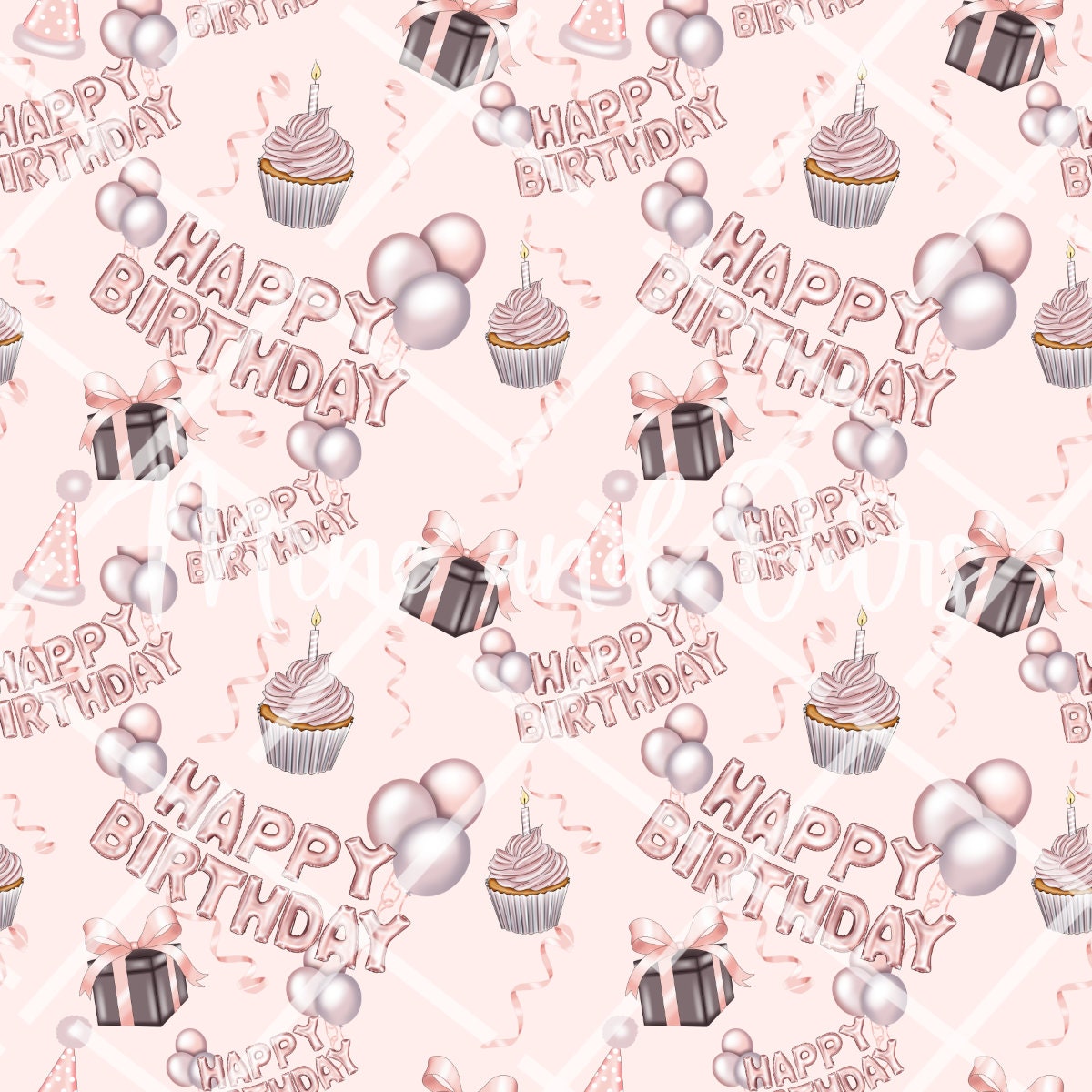 Happy Birthday Seamless Pattern - Etsy