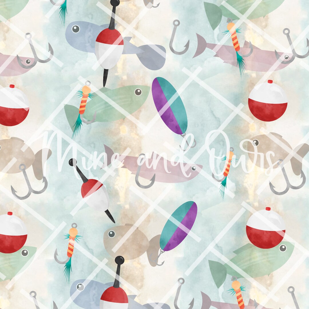 Fishing Lures Seamless Pattern - Etsy