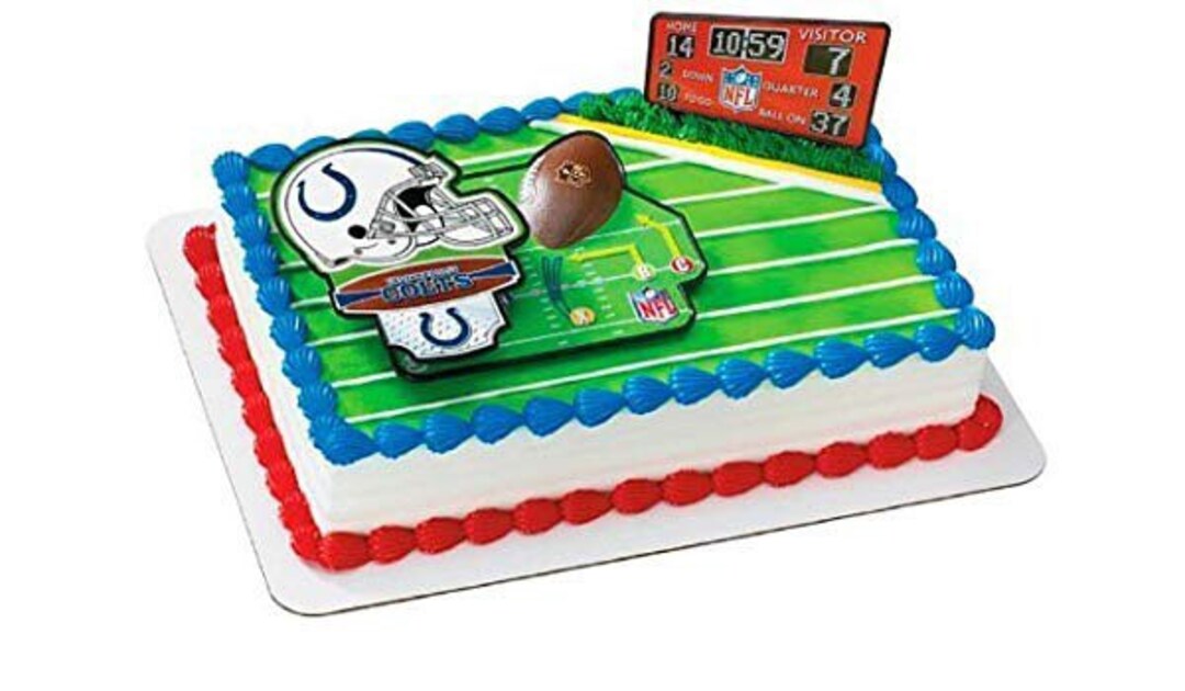 NFL Football Layon Cake Topper, Cake Decorations, Falcons, Colts, Bears ...