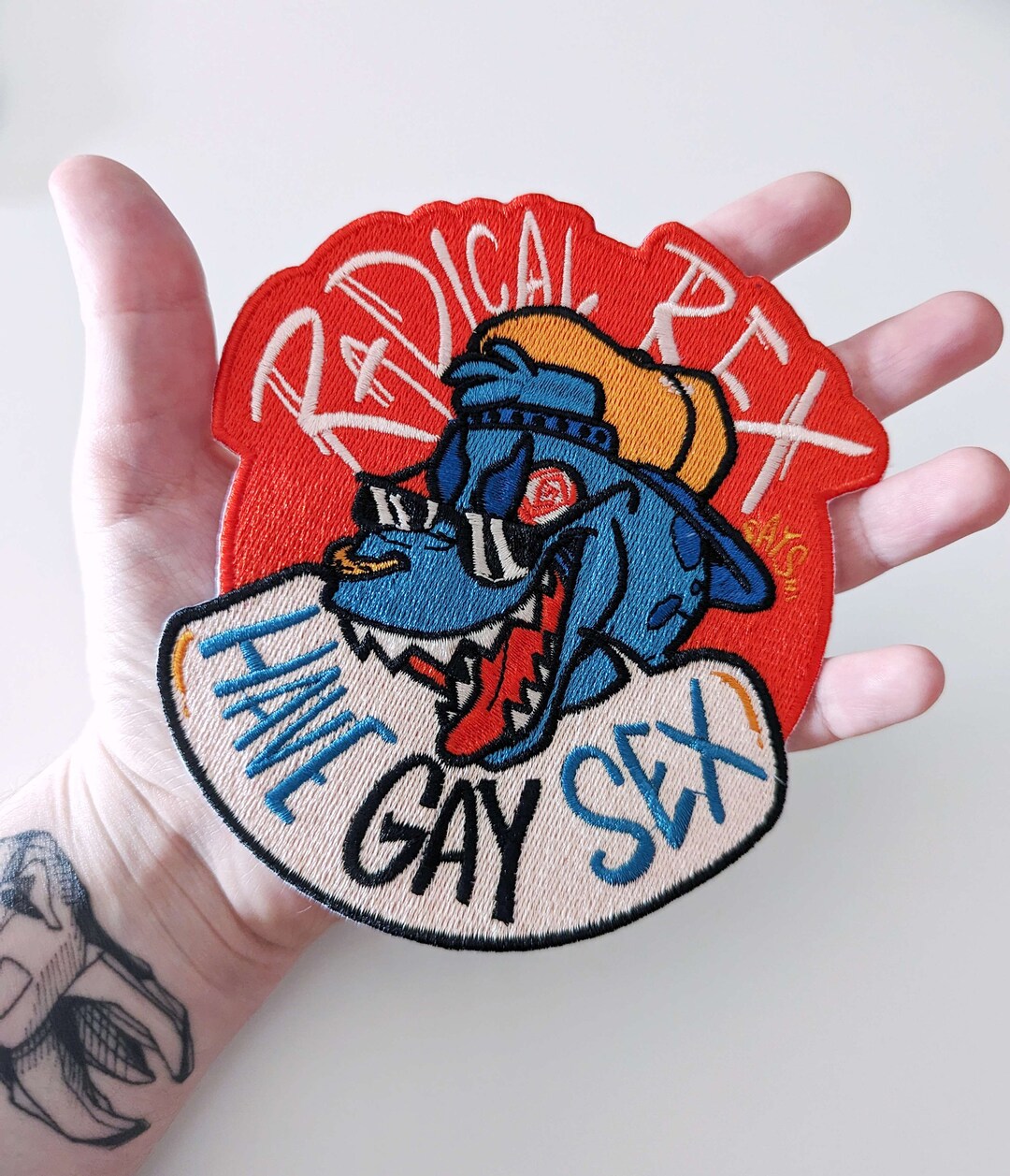 Radical Rex Dinosaur Large Iron on Patch - Etsy