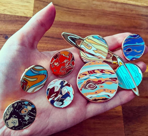 Universe Collection: Planet Hard Enamel Pins - Etsy