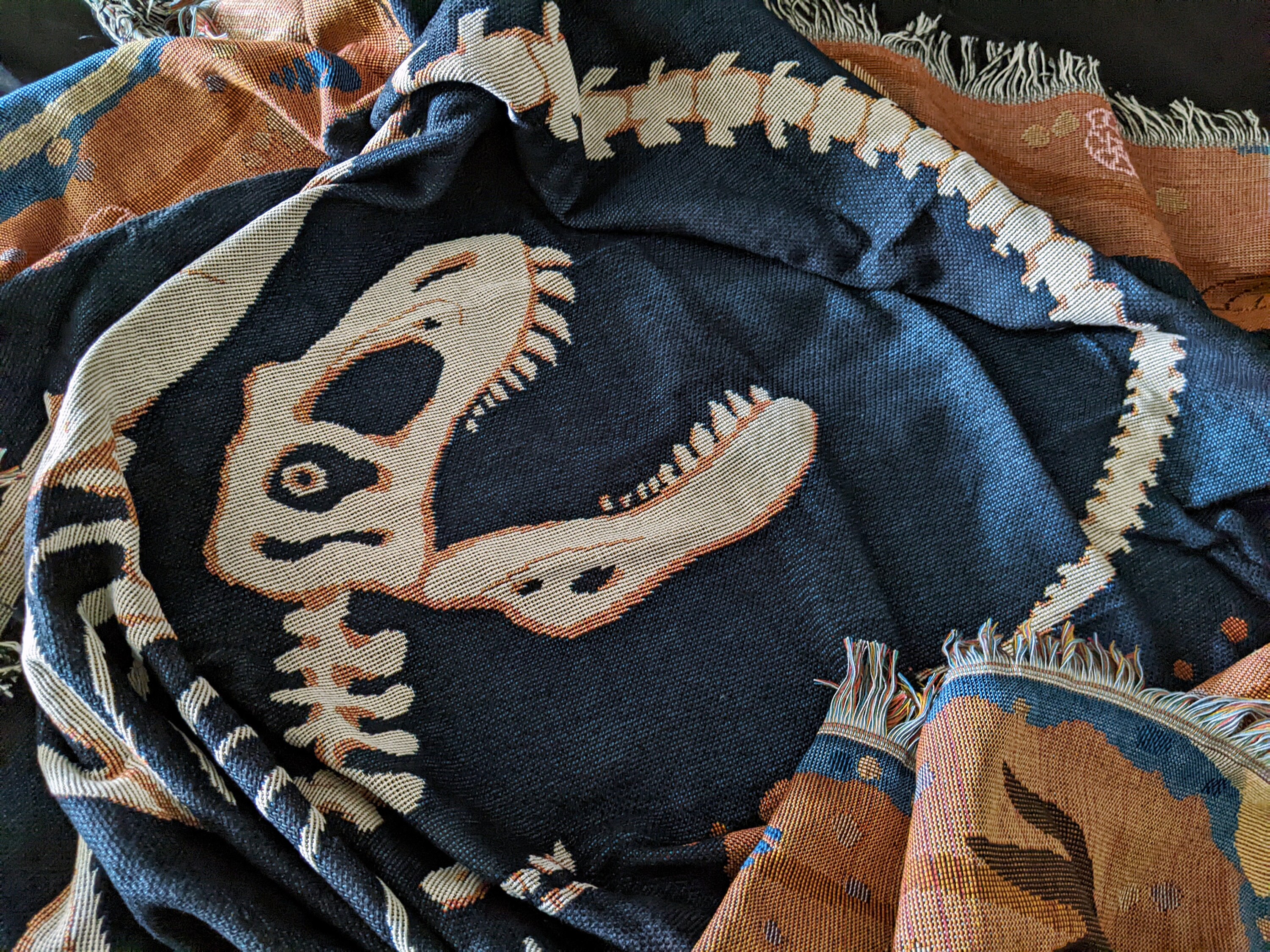 The King's Grave Dinosaur Fossil Woven Blanket - Etsy
