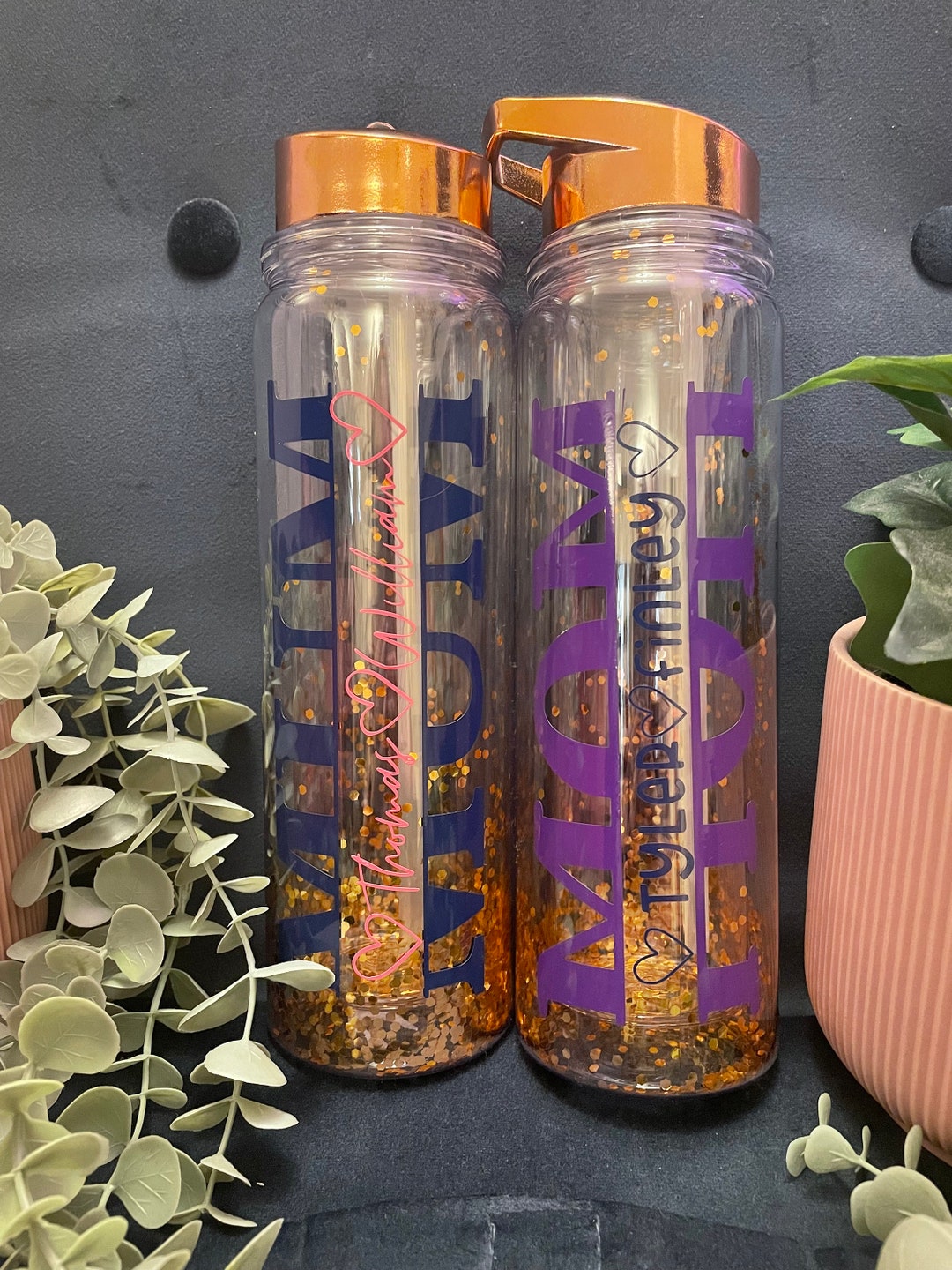Personalized MOM/MUM Kids Name Bottle Vinyl Label - Etsy UK