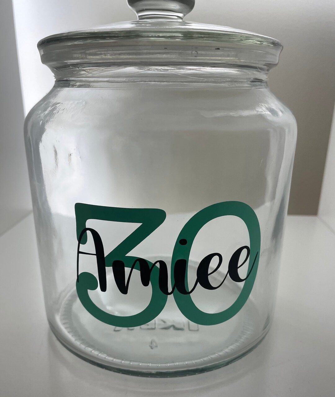 Personalized Vinyl Label: Age & Name, Glass Jar Decal - Etsy