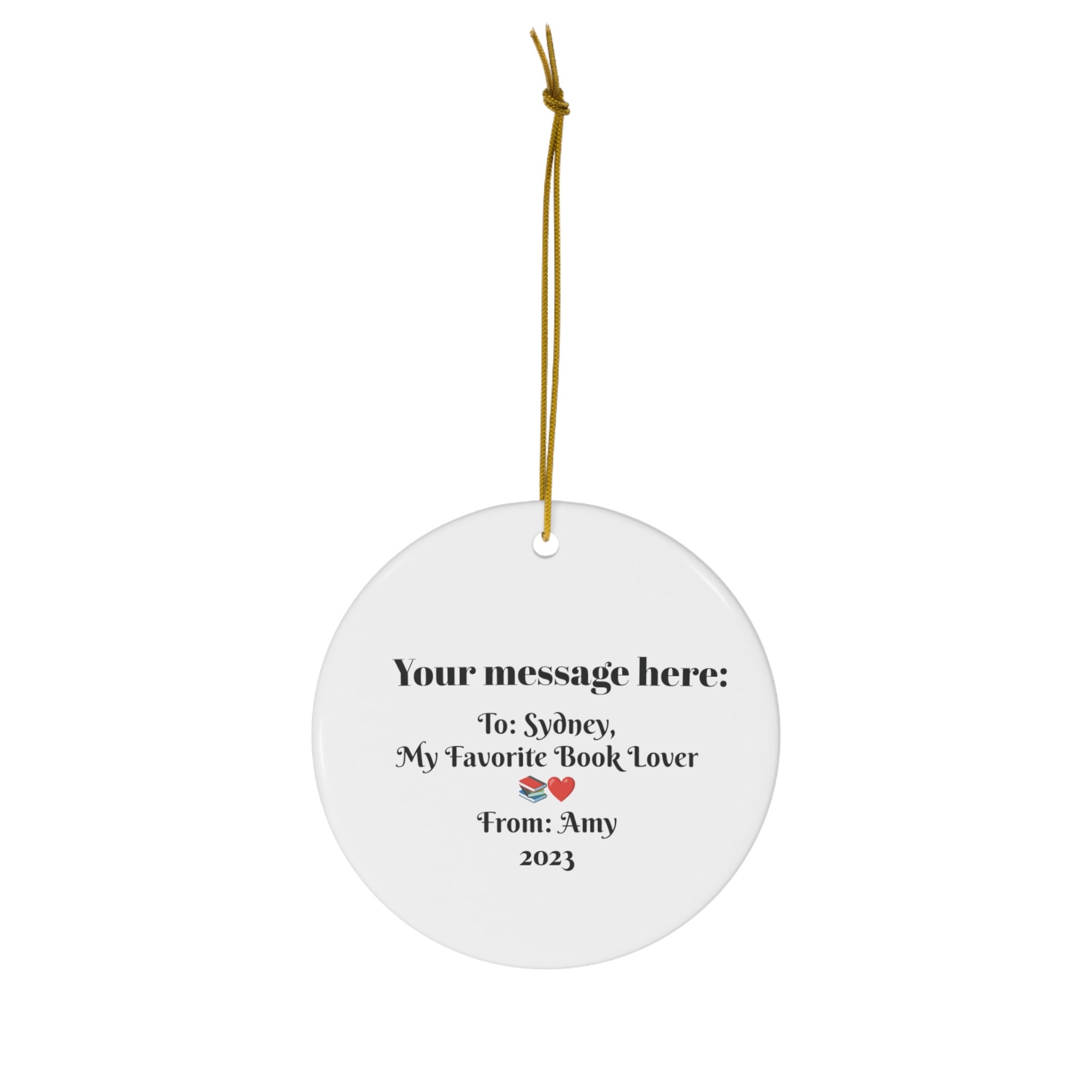 Steampunk Book Lover Christmas Custom Ornament in Surrealist Steampunk Decor Style for Avid ...