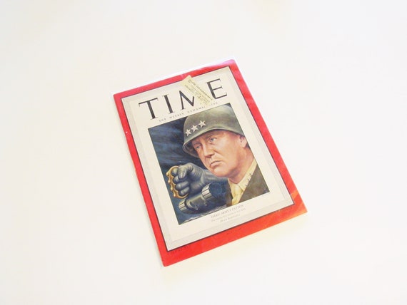 Time Magazine April 9 1945 Third Army's Patton Near | Etsy
