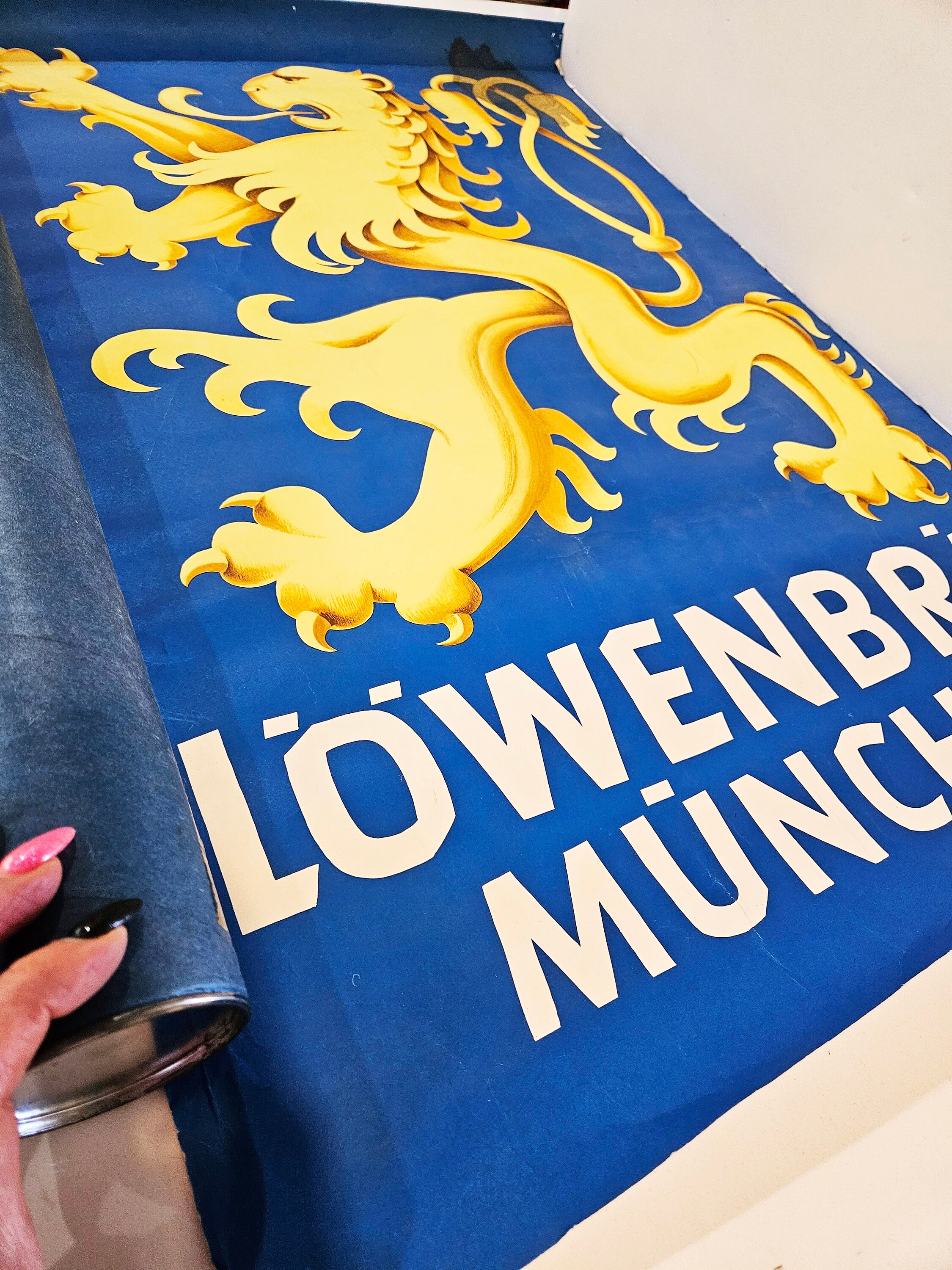 Original Lowenbrau Munchen Vintage Poster BIG - Löwenbräu München ...