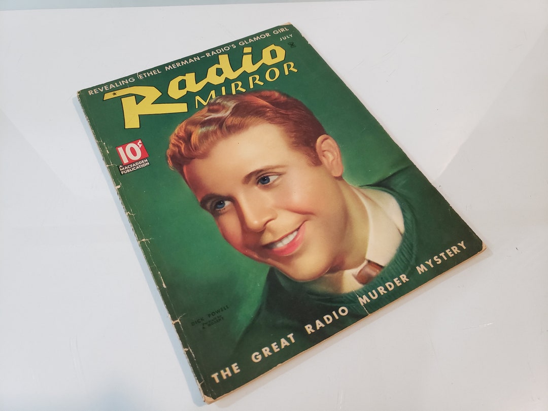 Radio Mirror Magazine July 1935 Dick Powell Painted by A Mozert Ethel ...