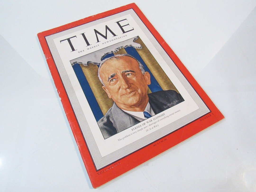 Time Magazine January 11 1943 - Byrnes of War Economy [very Good+] - Etsy