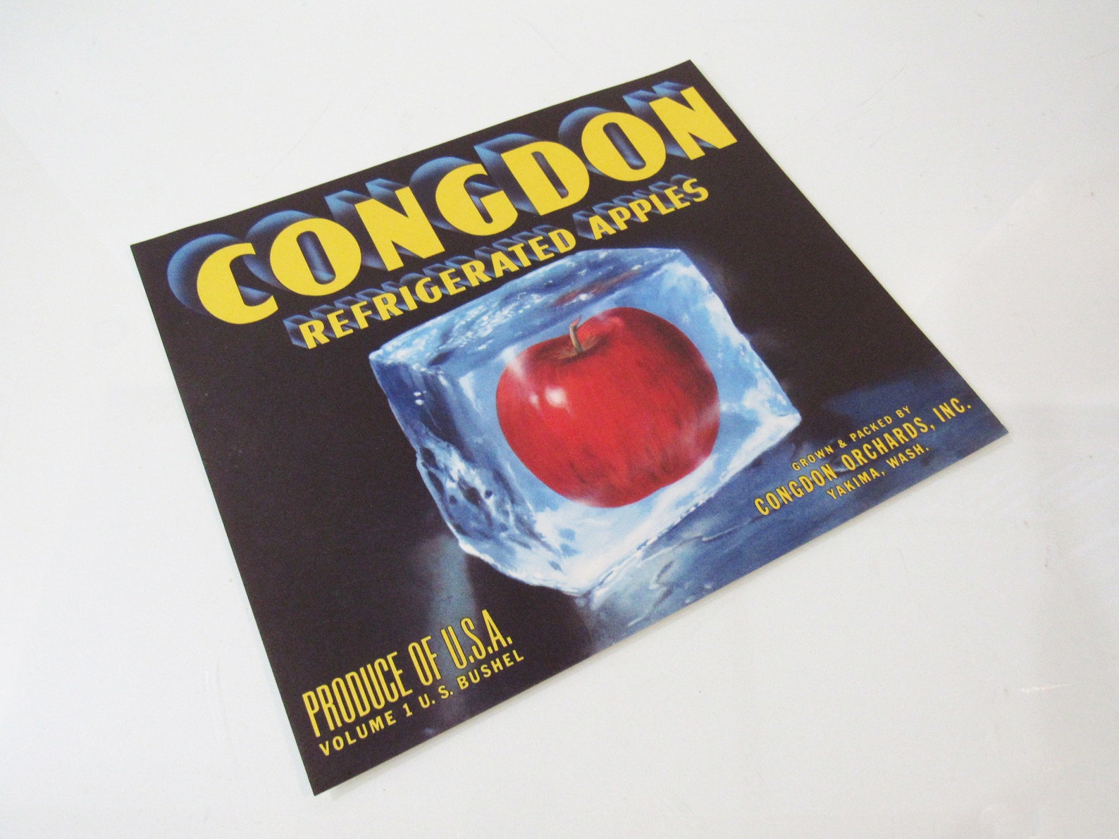 Congdon Refrigerated Apples 1940s Apple Fruit Label Apple - Etsy