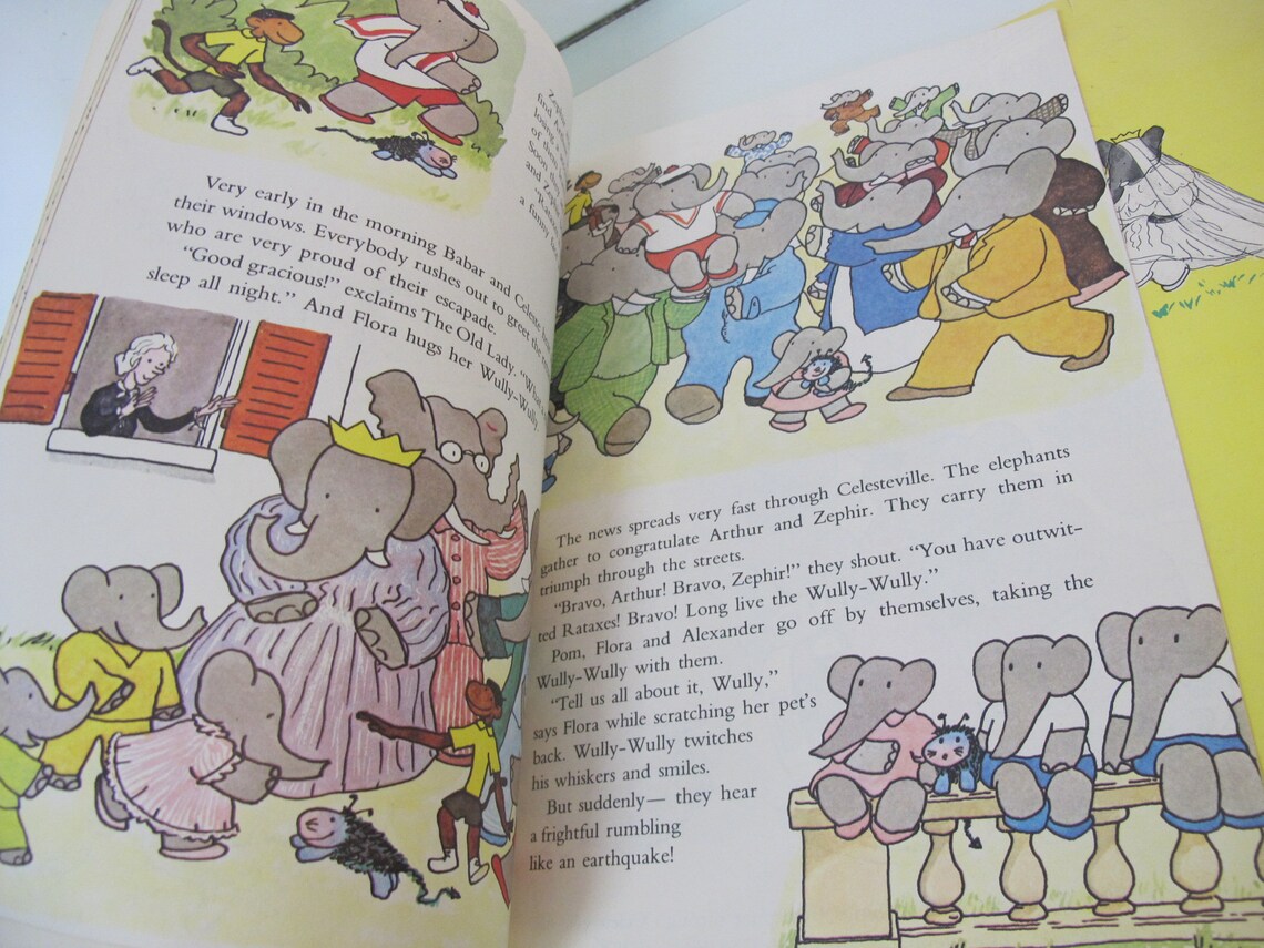 Babar Books Story of Babar Babar and the Wully Wully - Etsy