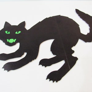 Vintage Halloween Black Cat Die Cut - Dennison USA - Cardboard ...