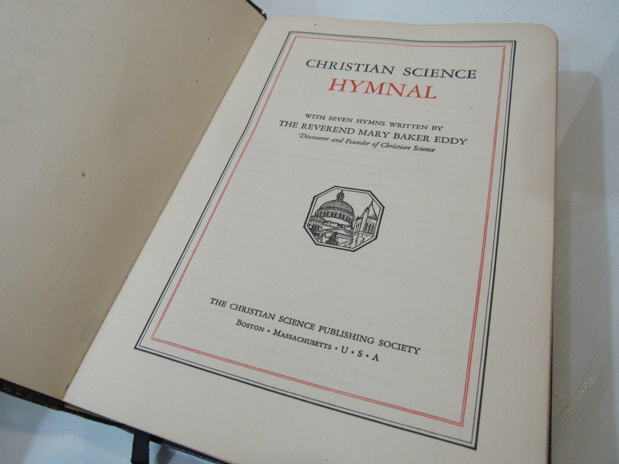 Christian Science Hymnal Leather 1937 Mary Baker Eddy | Etsy