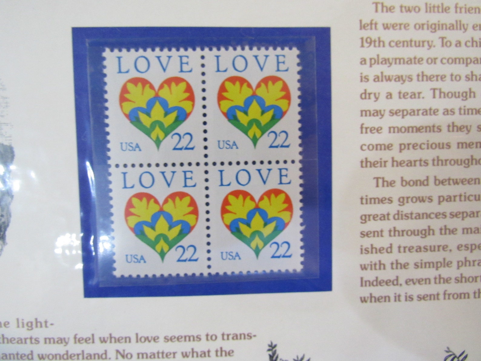 USA LOVE 1987 22 Cent Postage Stamp American Commemoratives | Etsy