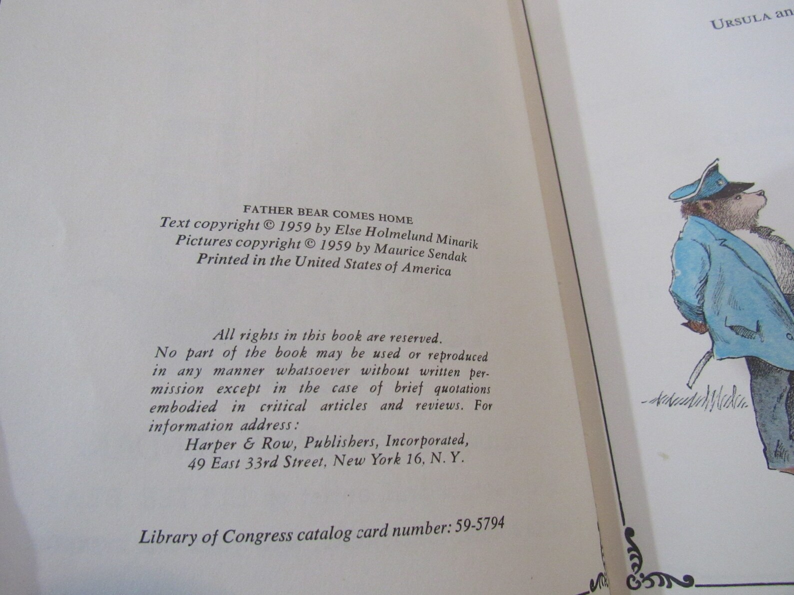 Father Bear Comes Home Else Holmelund Minarik Maurice | Etsy