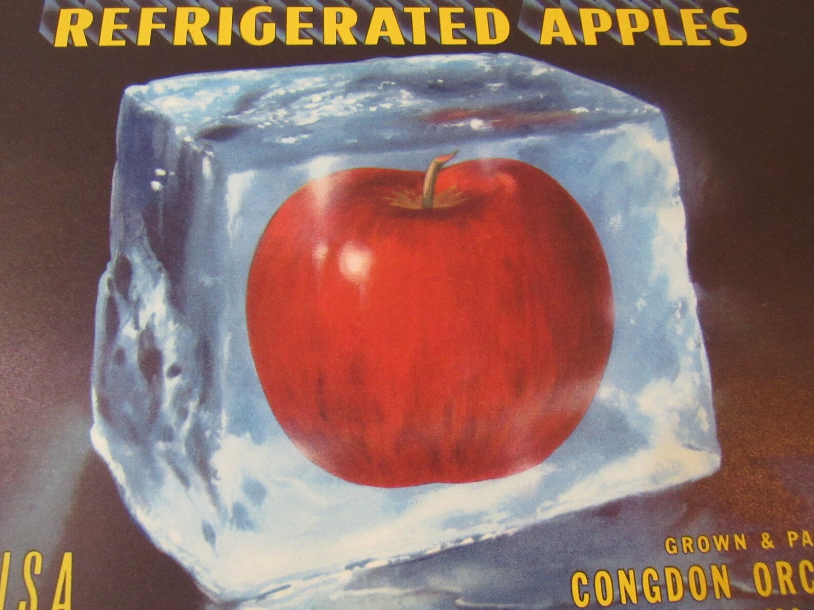 Congdon Refrigerated Apples 1940s Apple Fruit Label Apple - Etsy