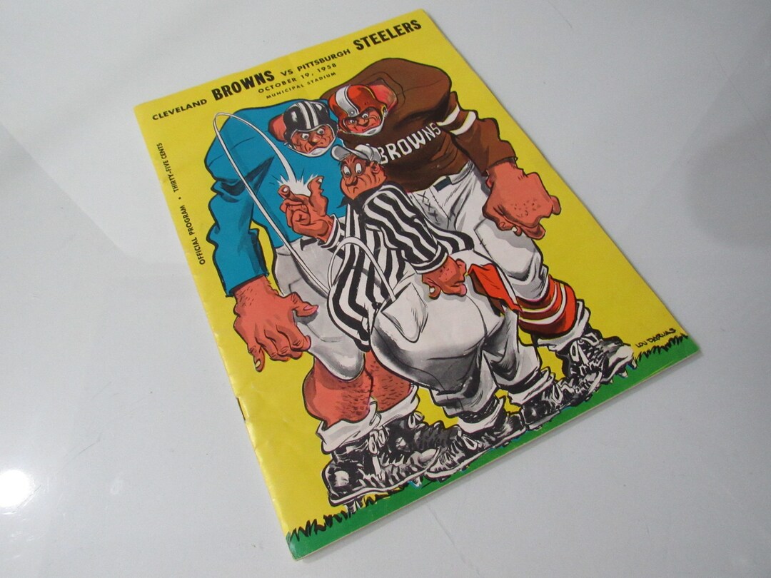 1958 Browns Vs. Steelers Game Day Program - October 19 1958 [near Fine ...