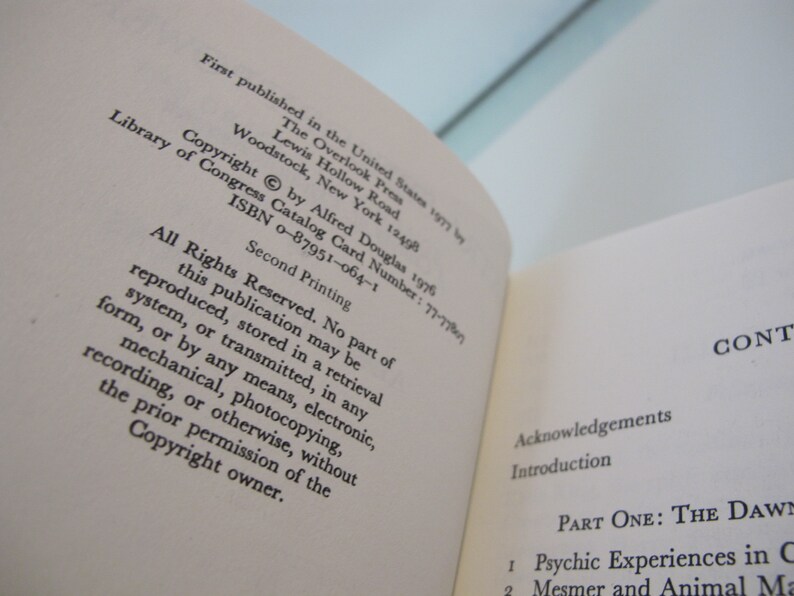 Extra Sensory Powers ESP - Alfred Douglas - First Edition, 2nd Printing ...