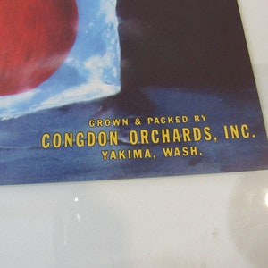 Congdon Refrigerated Apples - 1940s Apple Fruit Label - Apple in Ice ...