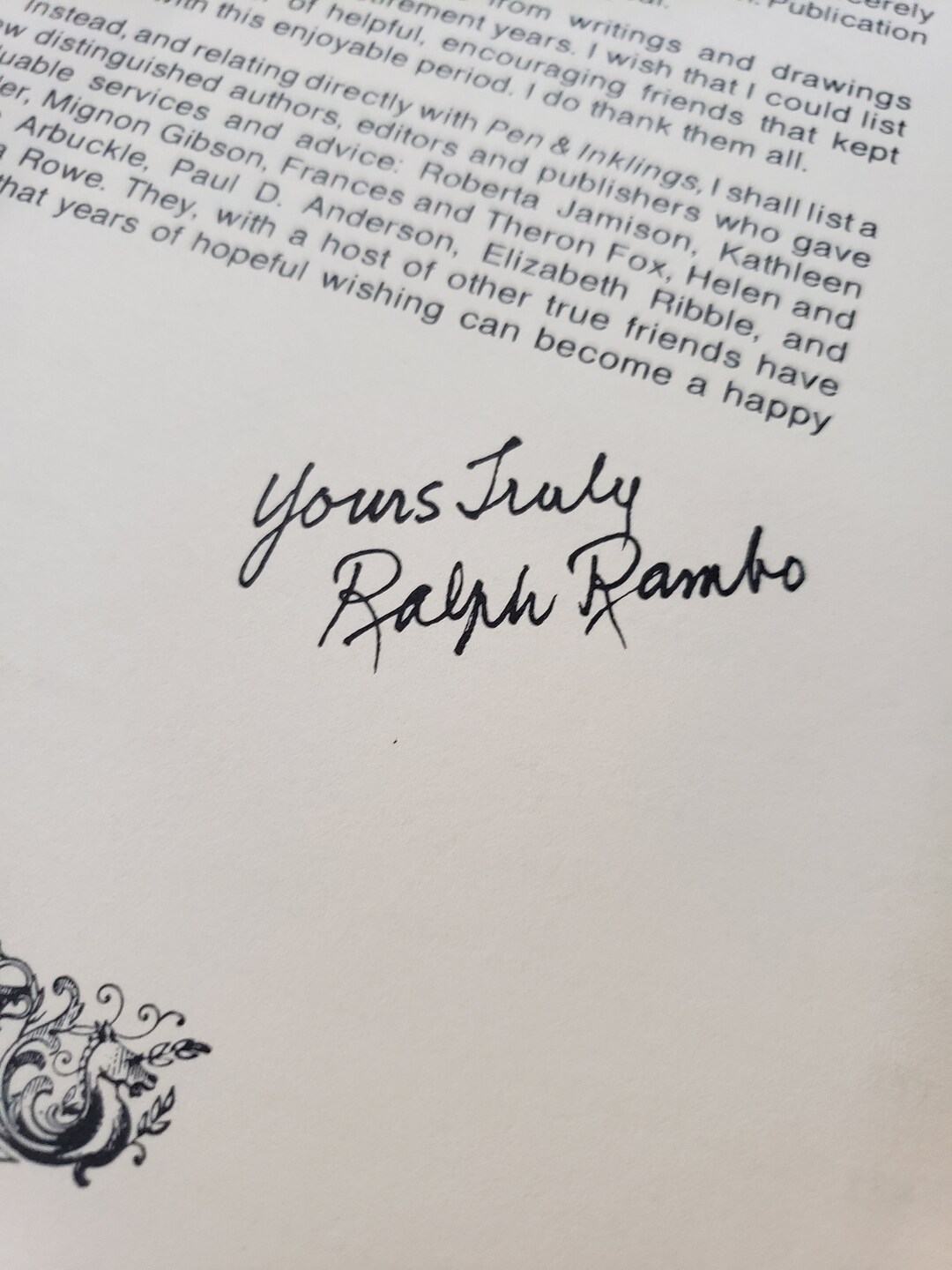 SIGNED Ralph Rambo's Pen and Inklings - Limited First Edition 1984 ...
