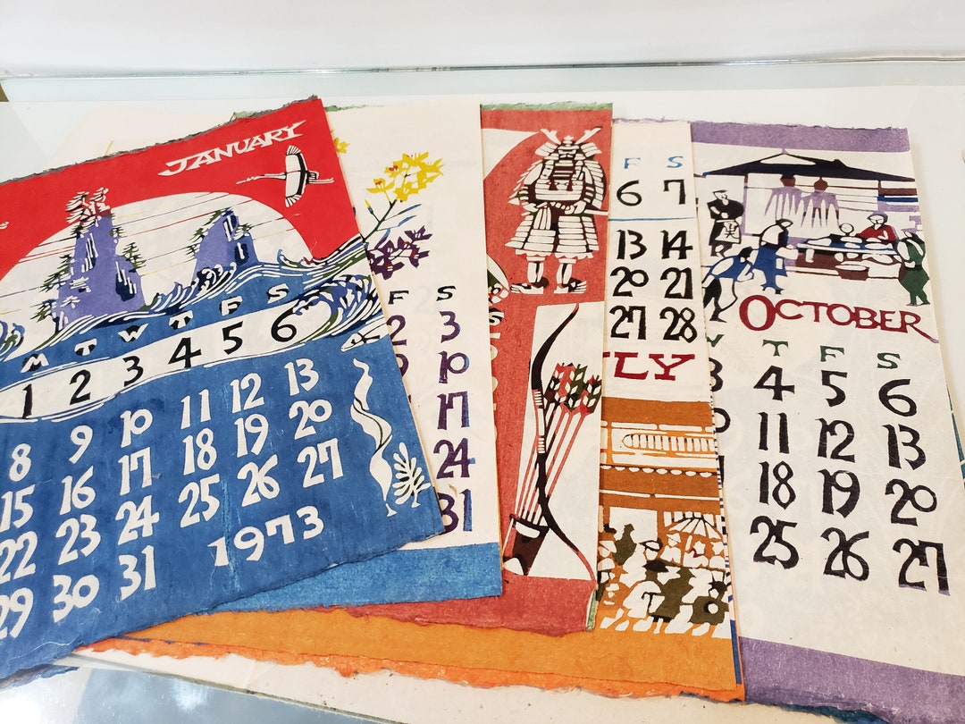 Keisuke Serizawa Woodblock Print Calendar 1973 - CHOOSE Which Month ...