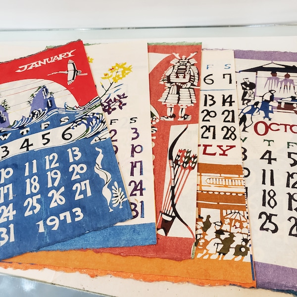 Japanese Block Calendar - Etsy