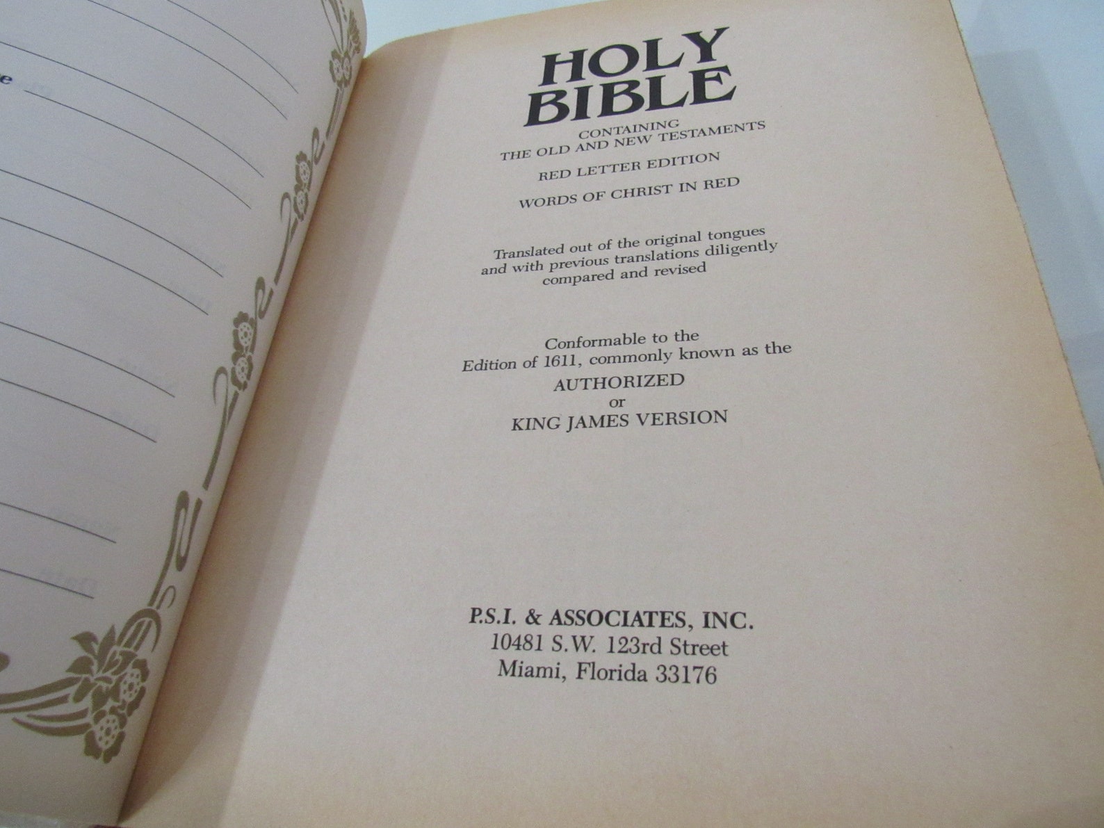 King James Holy Bible Red Letter Edition Concordance Old | Etsy