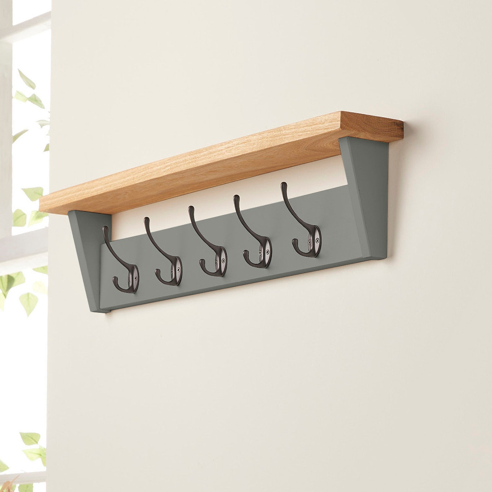 Grey Coat Rack Grey Coat Storage With Shelf for Entryway - Etsy