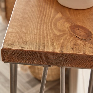 Rustic Console Table With Hairpin Legs Scaffold Board Hallway Table ...