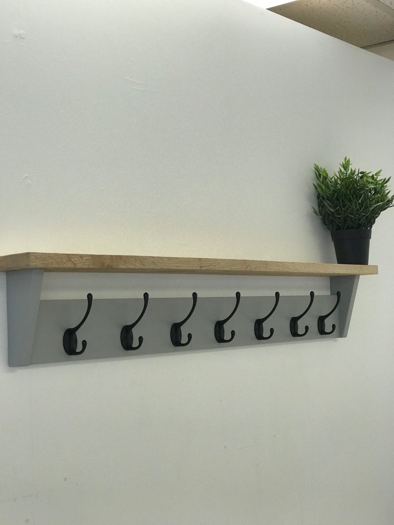 Light Grey Coat Rack Farrow and Ball Grey Coat Storage with | Etsy