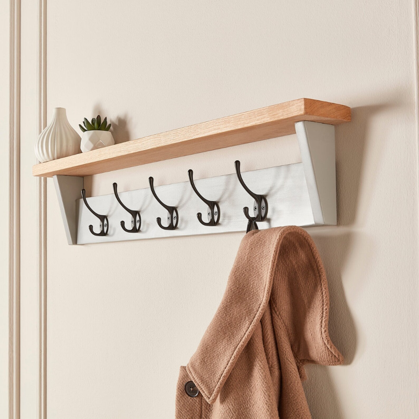 Light Grey Coat Rack Farrow and Ball Grey Coat Storage With - Etsy