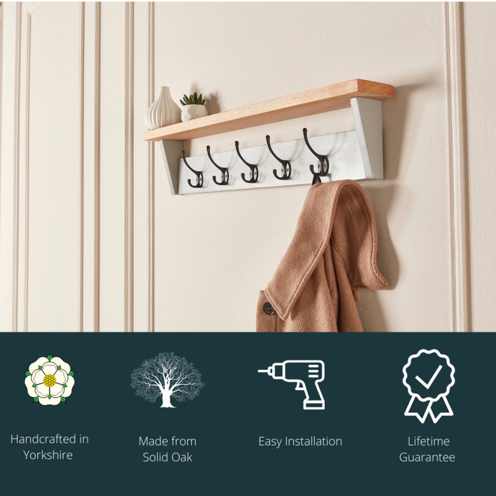 Light Grey Coat Rack Farrow and Ball Grey Coat Storage With - Etsy