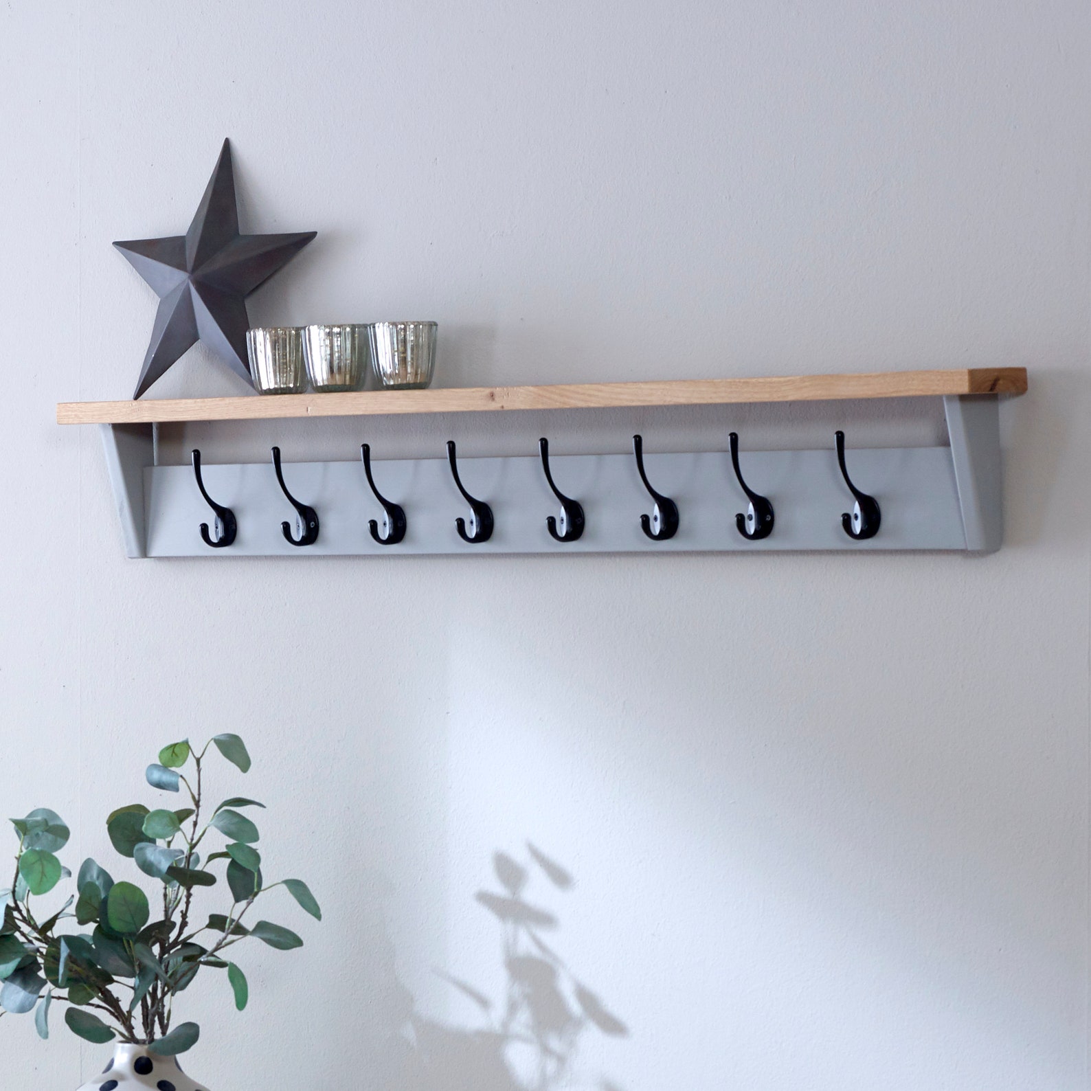 Light Grey Coat Rack Farrow and Ball Grey Coat Storage With | Etsy