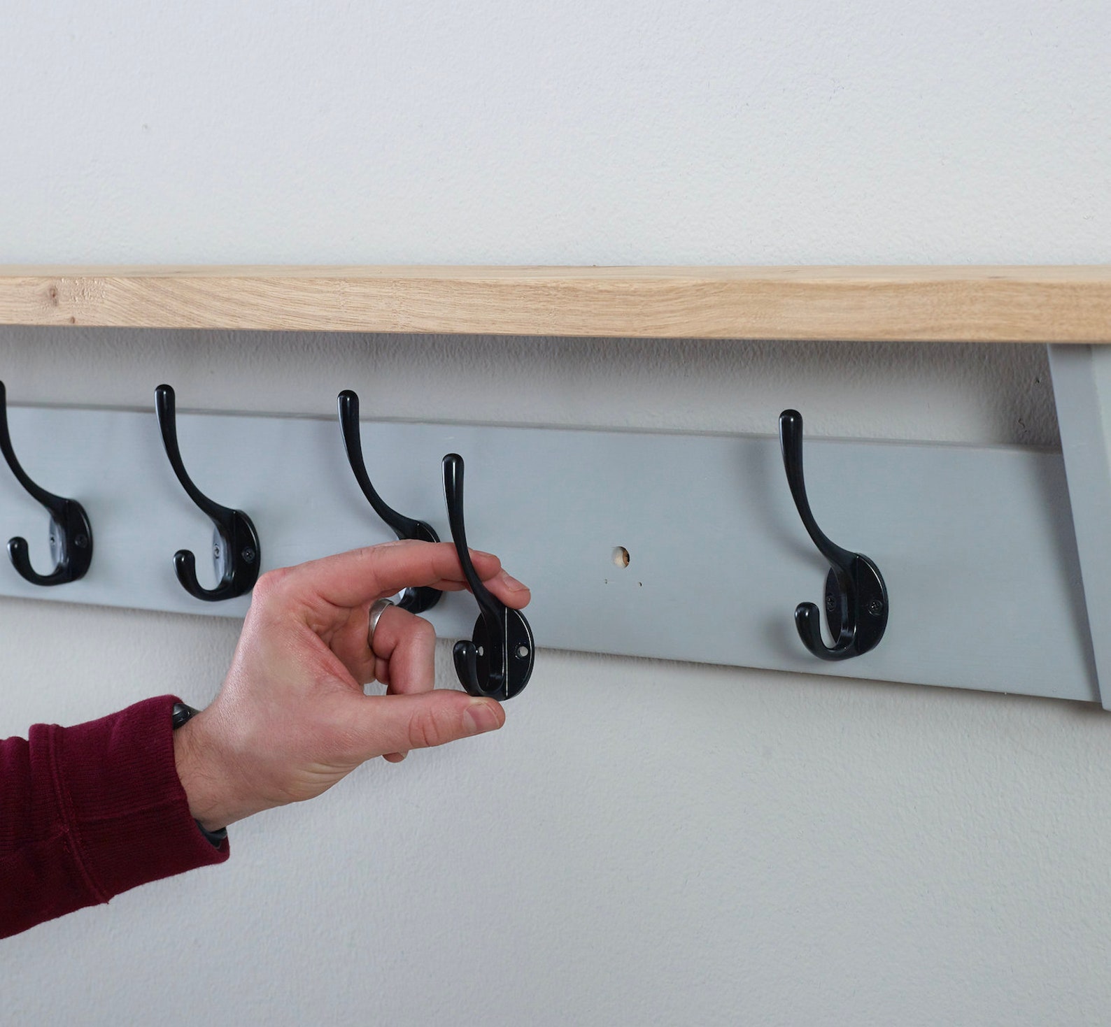 Light Grey Coat Rack Farrow and Ball Grey Coat Storage With | Etsy