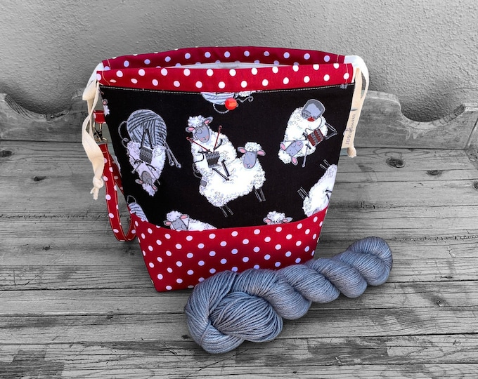 Knitting Project Bag large Knitting Bag Craft Project Bag knitting Sack ...