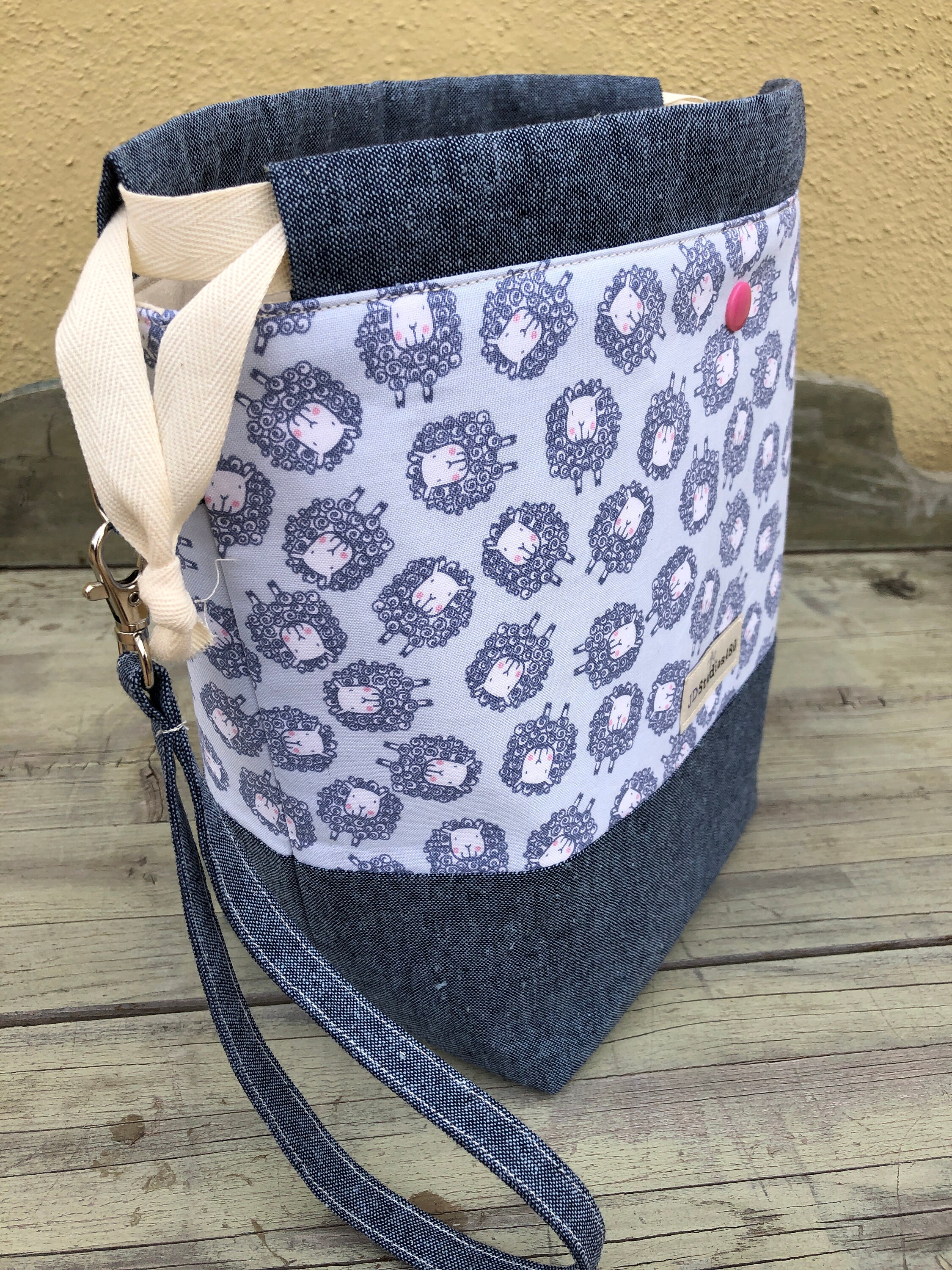 Large Knitting Project Bag Large Knitting Bag Craft Project | Etsy