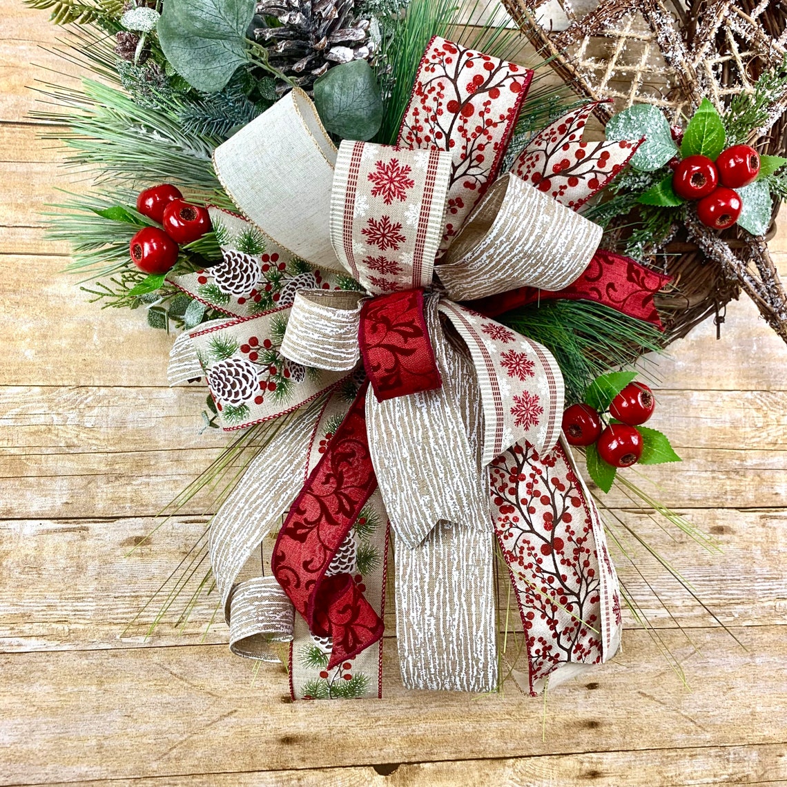 Winter Greenery Snowshoe Rustic Christmas Decor - Etsy