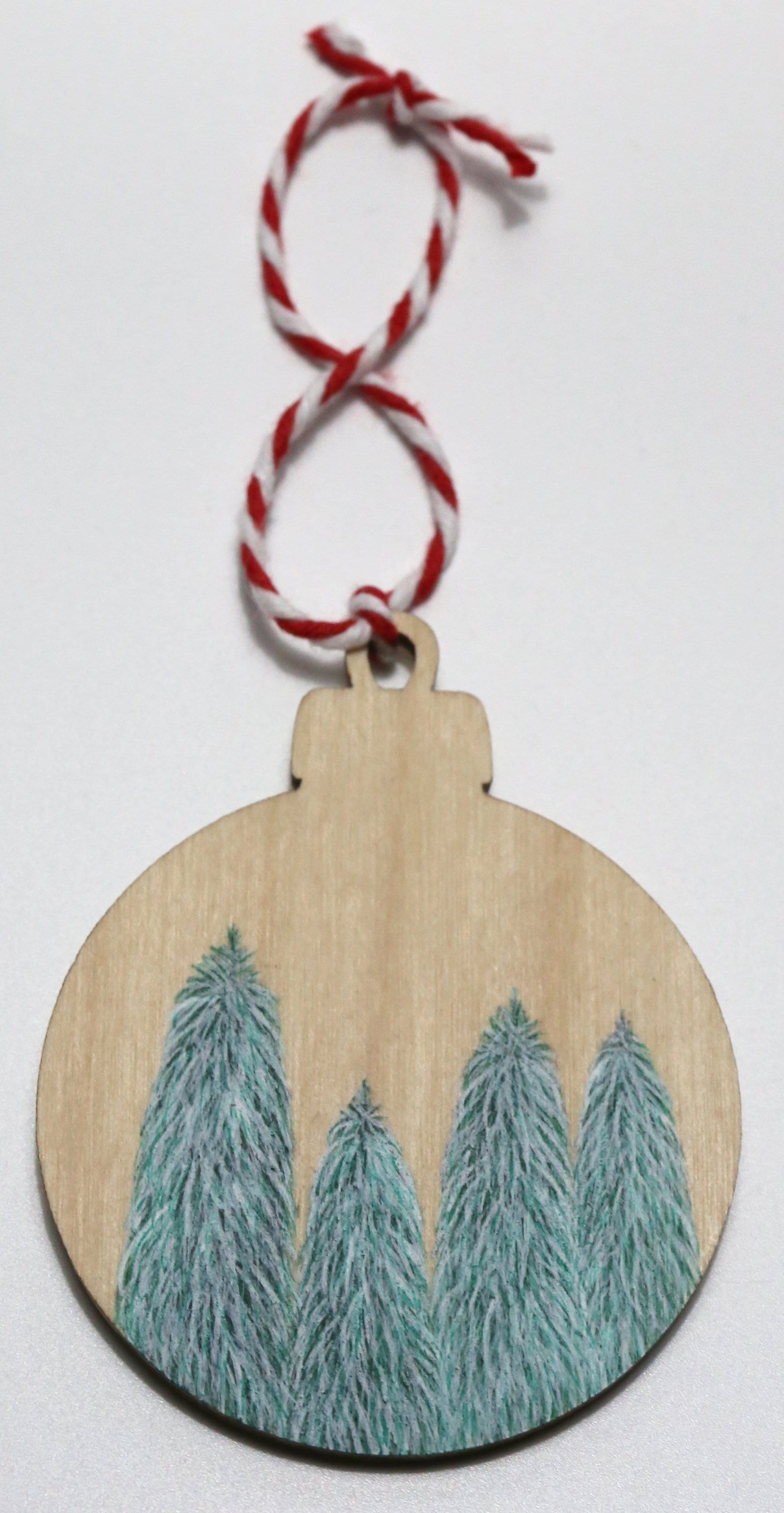 Winter Scene Wooden Bauble Christmas Decoration Christmas - Etsy Denmark