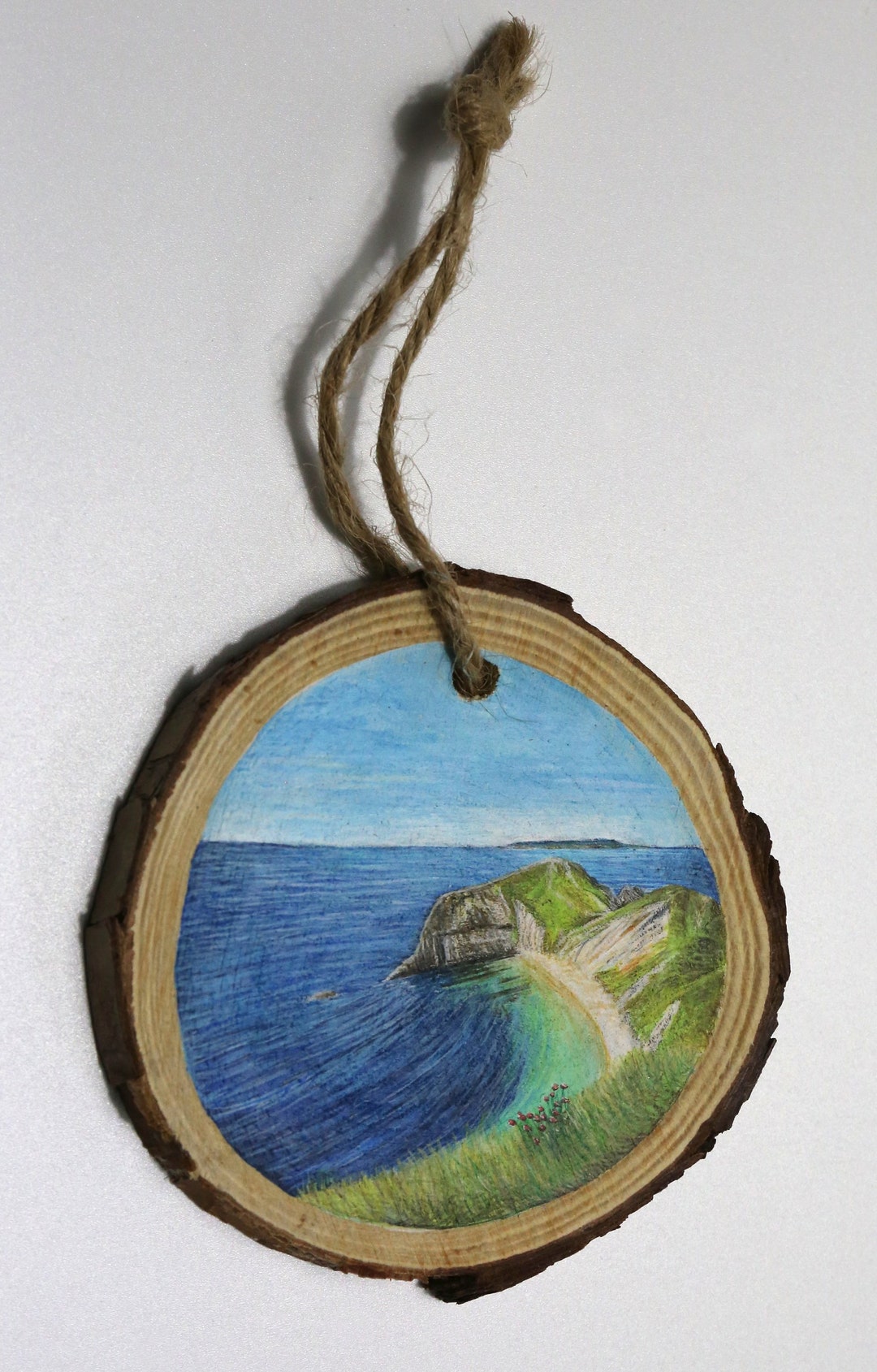 Hand-painted Wall Hanging Log Slice Wall Decor Wooden Wall - Etsy