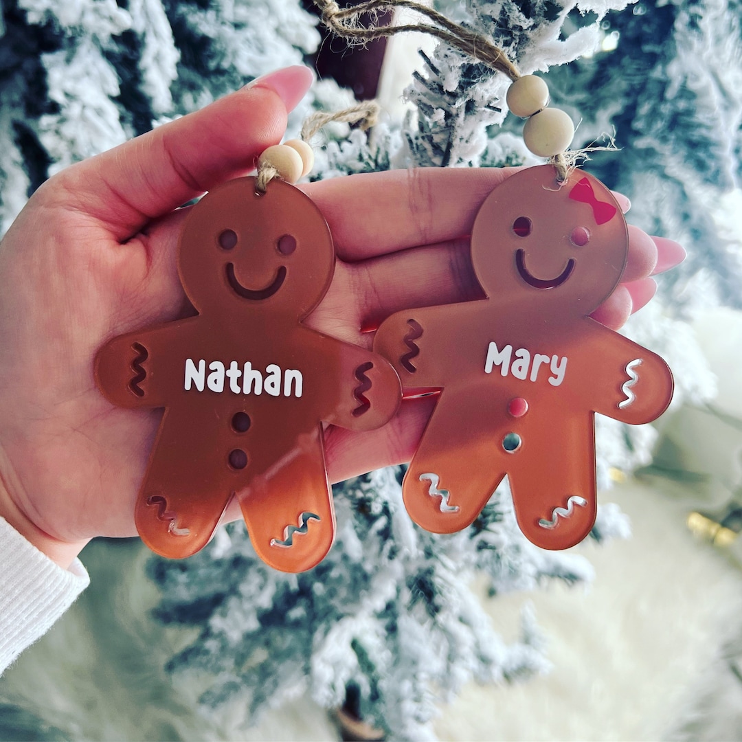 Personalized Gingerbread Christmas Ornaments Girl Gingerbread - Boy ...