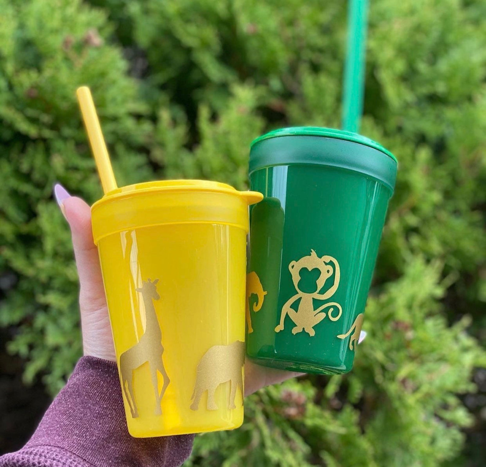 Safari Kids Cup Tumbler Jungle Themed Party Wild One - Etsy