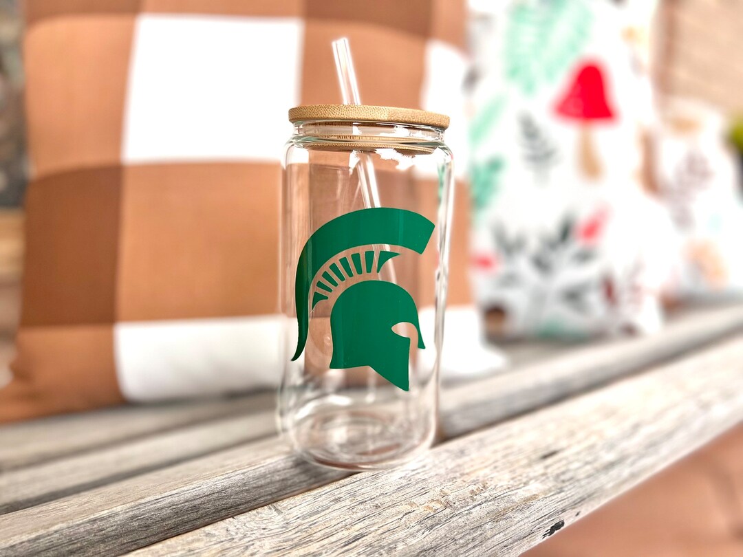 Spartans Michigan State University Beer Glass Can MSU Cup Michigan ...