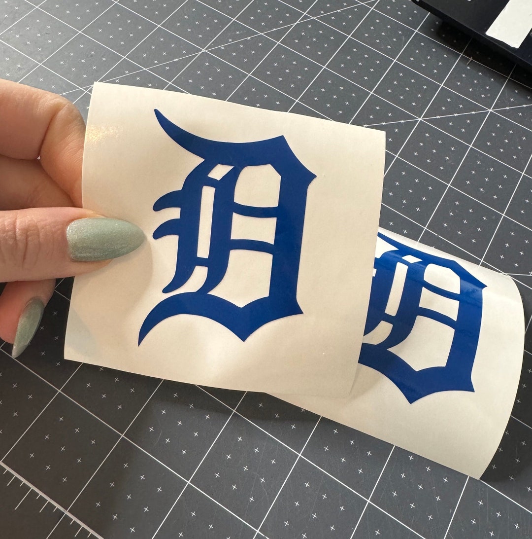 Detroit Michigan Decal Logo Permanent Adhesive Vinyl Cup Decal - Laptop ...